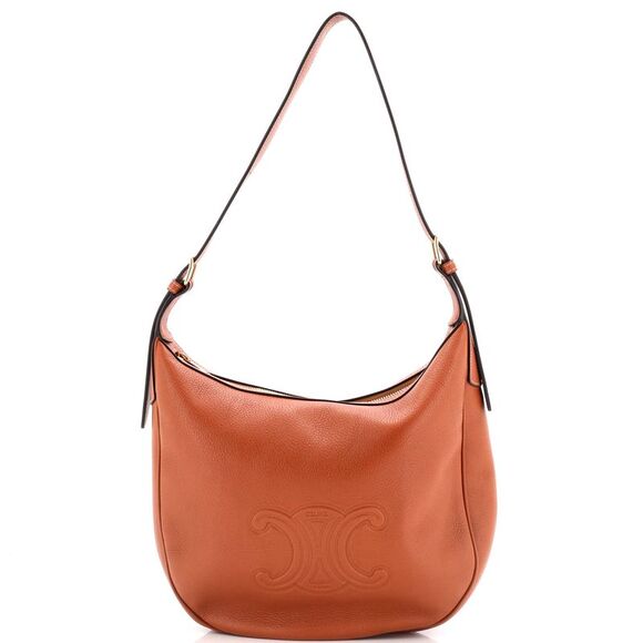 Celine | Bags | Celine Heloise Shoulder Bag Triomphe Embossed Leather ...